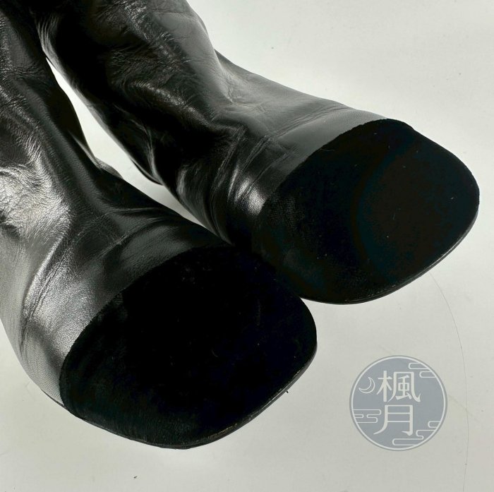 【一元起標 07/19】 CHANEL G26478 黑 天鵝絨 圓頭皮靴 #37.5E | Yahoo拍賣