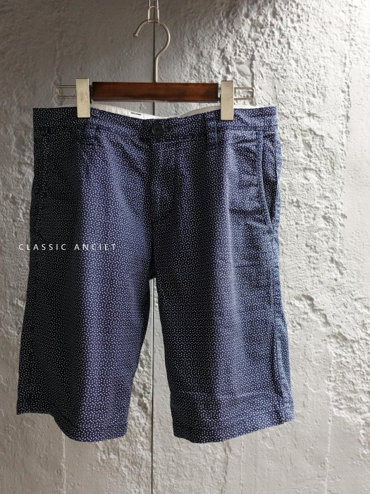 CA 義大利品牌 ARMANI EXCHANGE 深藍花紋 卡其短褲 31腰 一元起標無底價E162 | Yahoo拍賣