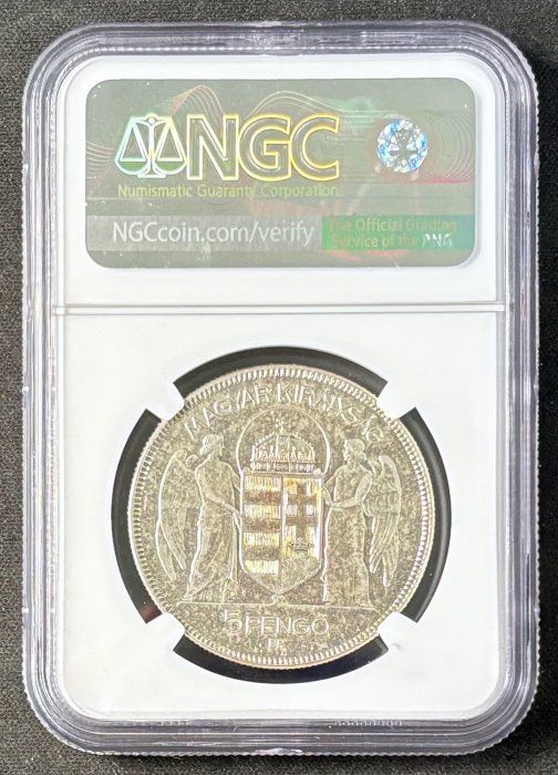 【週日21:00】59~JT11~1930年匈牙利攝政王像5Pengo銀幣(NGC-AU) | Yahoo拍賣