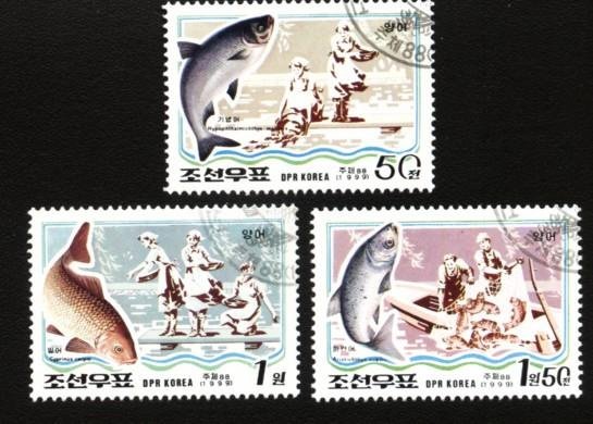 北韓郵票(7 _ 7)~1999年--養鯉魚郵票-- 3 全--朝鮮 Qg 較缺系列025 | Yahoo拍賣