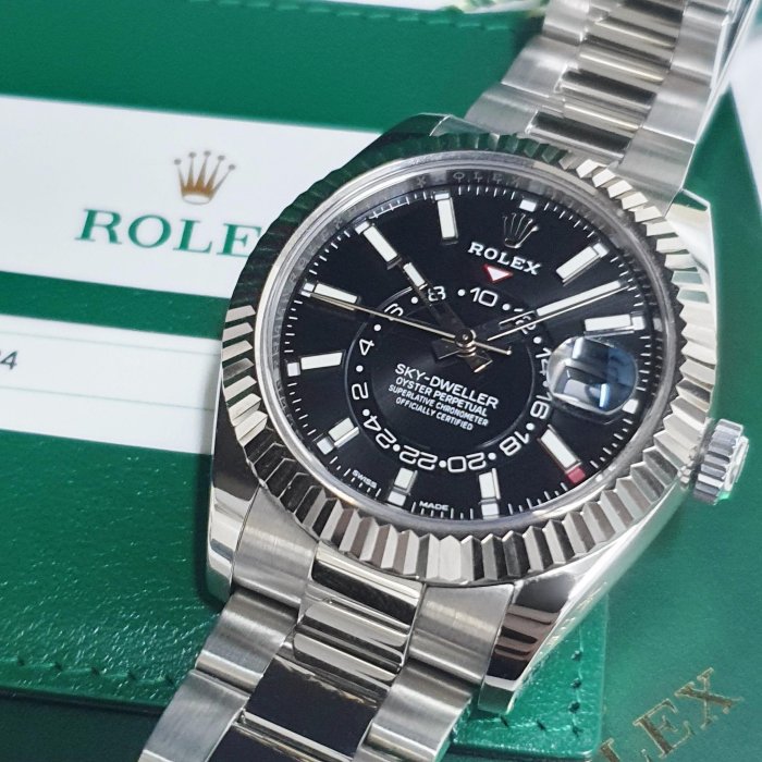ROLEX 勞力士 326934 Sky-Dweller 2018/01全配件 天行者黑色面盤年曆功能 大眾當舖B359 | Yahoo拍賣