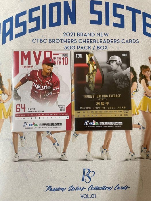 中華職棒 CPBL 樂天桃猿 王志煊 月MVP 林智平 打擊王 親筆簽名卡2張 | Yahoo拍賣