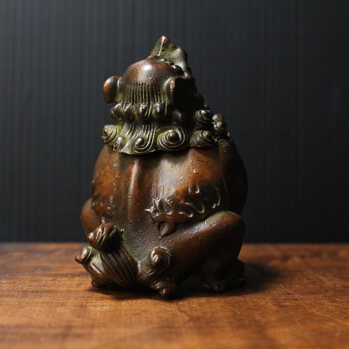 【桑園の】銅細雕 229g 瑞獅 獅吼 薰香爐 銅香爐 精緻小品 D 6218 | Yahoo拍賣