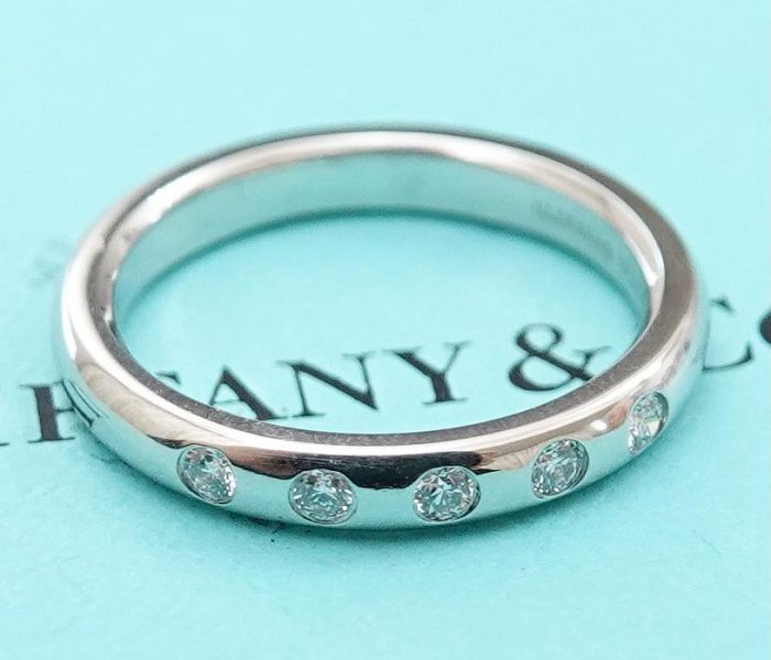 1元起標無底價【5/11(日)結標】【TIFFANY】5鑽 PT950鉑金 戒指 國9 | Yahoo拍賣