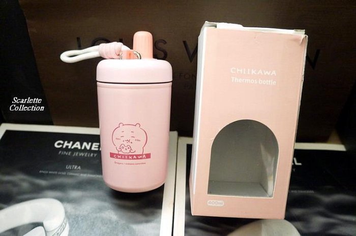 Scarlette【名品館】台灣公司貨THERMOS Bottle CHIIKAWA吉伊卡哇粉色304不鏽鋼保溫保冰底部止滑水壺一元起標 400ml | Yahoo拍賣