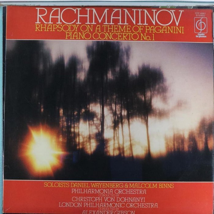 英版古典-EMI/CFP 40267/拉赫曼尼諾夫:帕格尼尼主題狂想曲,第1號鋼琴協奏曲/魏恩柏格,賓斯,鋼琴/杜南伊 | Yahoo拍賣