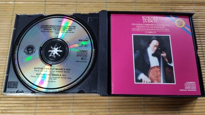 好音悅 Yo-Yo Ma 馬友友 BACH 巴赫 巴哈 無伴奏大提琴組曲 2CD CBS M2K37867 無ifpi | Yahoo拍賣