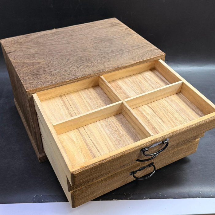 【藏舊尋寶屋】老日本 木製三層抽屜箱 收納櫃 飾品盒 文具盒 木紋整理箱※0510613-30N※ | Yahoo拍賣