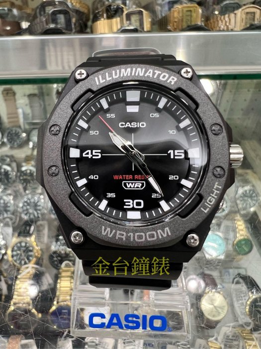 【金台鐘錶】CASIO卡西歐 MW-620H-1A (黑)(學生 當兵 考試 必備) 運動風格 | Yahoo拍賣
