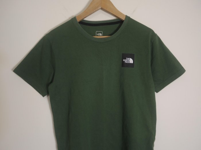Furugi Shop 美國戶外品牌 The North Face 北臉 墨綠 LOGO 州際公路 照片 高磅數 短袖T恤 一元起標 1G577 | Yahoo拍賣