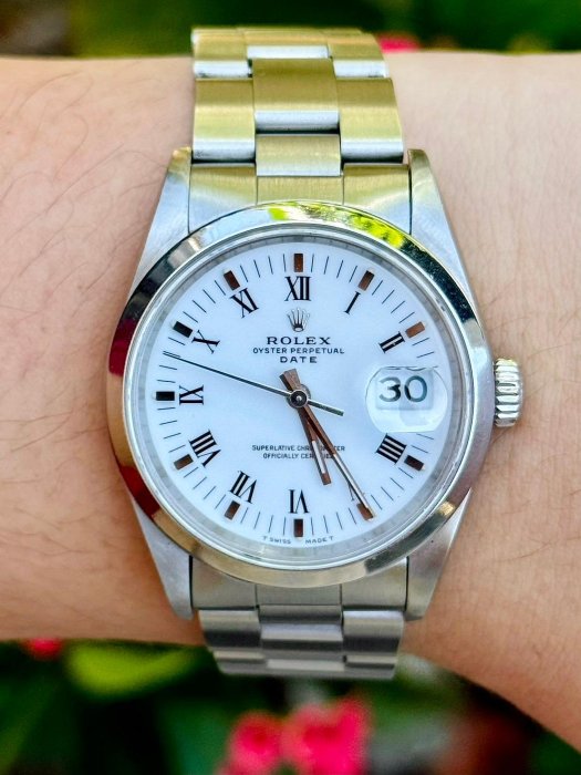 勞力士 ROLEX 型號15200 白羅馬面 錶徑34mm 動力來源3135機芯 1991年 國外AD | Yahoo拍賣