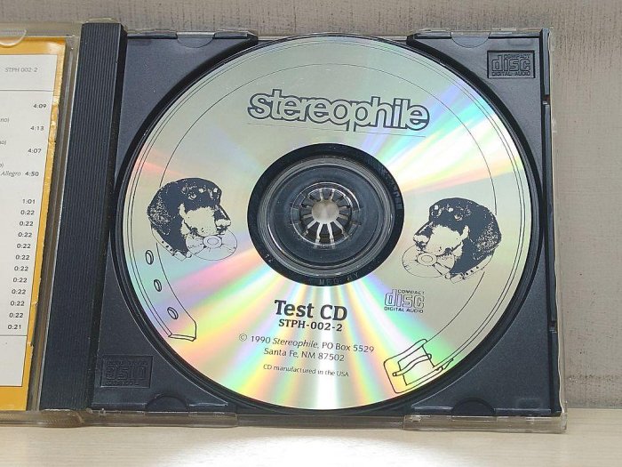 【駱克二手西洋CD】STEREOPHILE TEST CD 美國版 專輯頁黃斑&微污漬&壓痕 封底黃斑 小刮傷 不影響播放 無IFPI ...