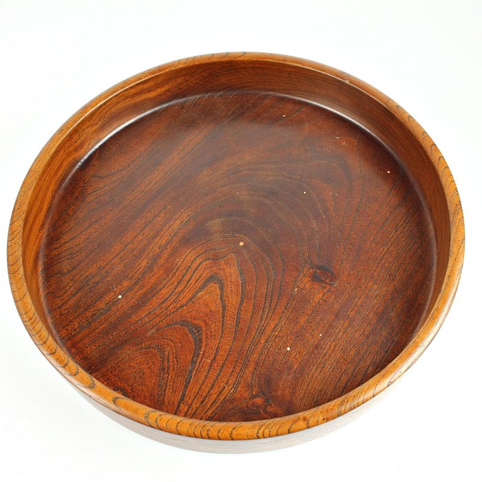 【桑園の】日本工藝 櫸木 大型34公分 木紋理清晰 實木茶盤 托盤 D 7182 | Yahoo拍賣