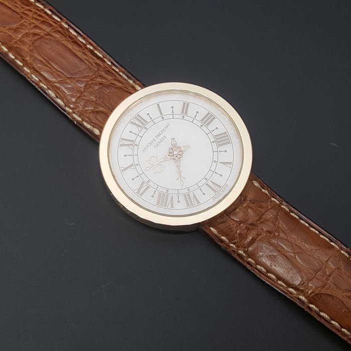 [雅痞公社]趣味收藏Antoine Preziuso安東尼斐修18K金自動上鍊機械錶,底蓋刻有梗圖-W0133 | Yahoo拍賣