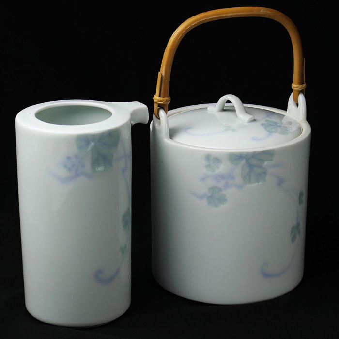 【桑園の】老日本 有田燒 耕山窯 陶瓷 花卉紋 水割套裝組 冰筒 酒壺 (委託品) T 7487 A09 | Yahoo拍賣