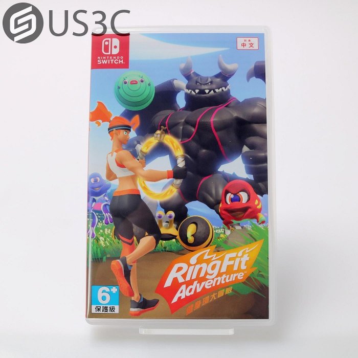 【US3C-桃園春日店】【一元起標】任天堂 Nintendo Switch Ring-Con 健身環 For 健身環大冒險 含實體遊戲片 二手遊戲 | Yahoo拍賣