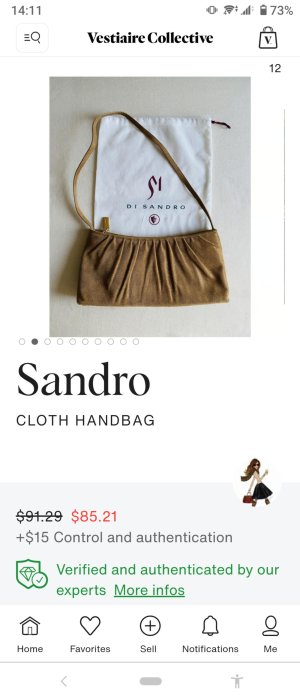 出清 Vintage Di Sandro 格狀緞面真皮包 | Yahoo拍賣