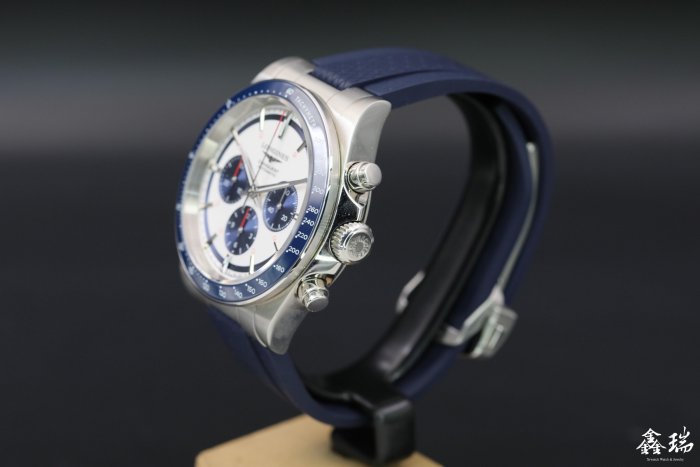 【鑫瑞鐘錶】Longines 浪琴 Conquest L38354989 征服者 不鏽鋼 陶瓷圈 銀面 自動上鍊 42mm 計時碼表 盒單全 ...
