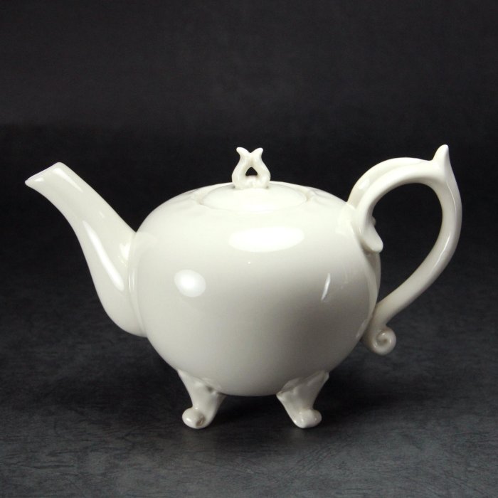 【桑園の】 白瓷茶壺 牙白四足單泡茶壺 大號單泡茶壺 K 4105 | Yahoo拍賣