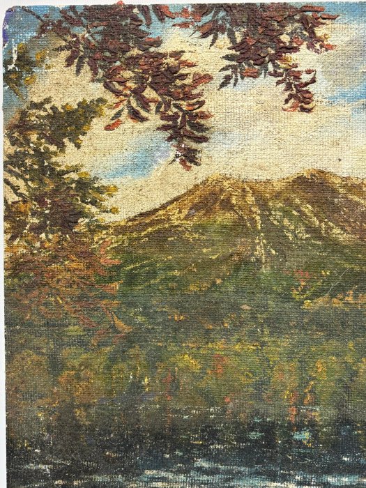 台北城_林達川 DTL (師從日本油畫大師梅原龍三郎和安井曾太郎) 油畫裱甘蔗板 36x49【風景】油彩畫布_300起 | Yahoo拍賣