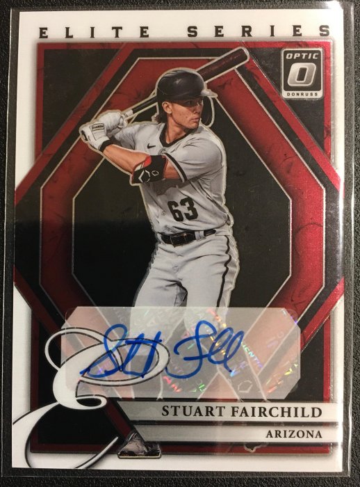 費仔 簽名卡。2022 Panini Donruss Optic 新人金屬卡。1元起標。Stuart Fairchild。極高意願加入2026 WBC 中華隊 | Yahoo拍賣