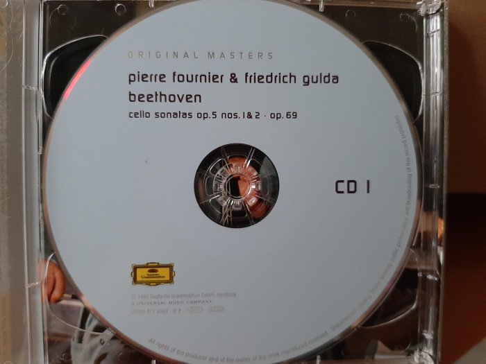 Fournier,Gulda,Beethoven-Cello Sonatas,傅尼葉大提琴，顧爾達鋼琴，演繹貝多芬-大提琴奏鳴曲，2CD ...