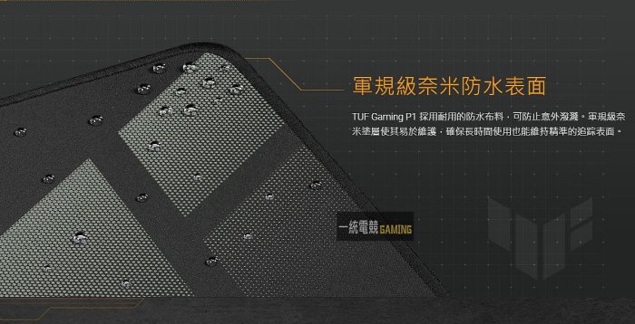 【一統電競】華碩 ASUS TUF GAMING P1 滑鼠墊 奈米塗層 防水表面 360 x 260 x 2mm | Yahoo拍賣