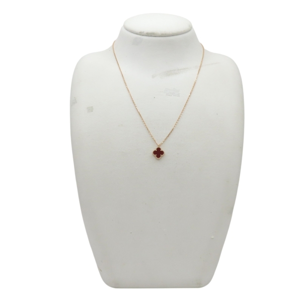Van Cleef ＆ Arpels 梵克雅寶 18K玫瑰金 紅玉髓 Sweet Alhambra 項鍊 VCARN59M00 【二手名牌 ...