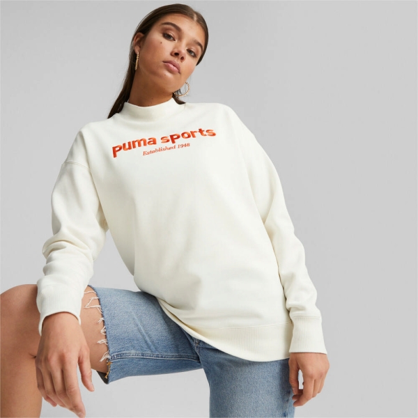 PUMA 長T 流行系列 P.TEAM 米白 橘刺繡 圓領衫 女 62521565 | PUMA | Yahoo購物中心