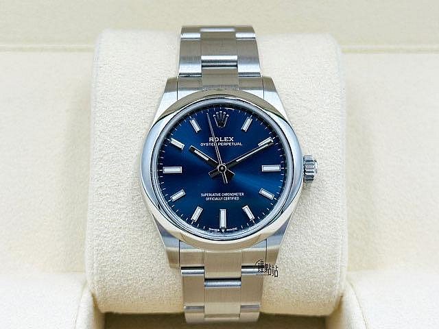【鐘點站名錶】2021年 新式保卡 Rolex 勞力士 蠔式 277200 停產 OP31 經典 亮藍面 不鏽鋼 2232 自動機芯 31mm ...