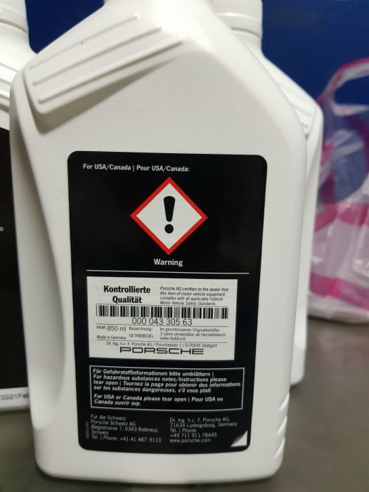 porsche parts cayenne Macan 加力箱專用油 1罐/組 原廠零件 料號00004330563 | Yahoo拍賣