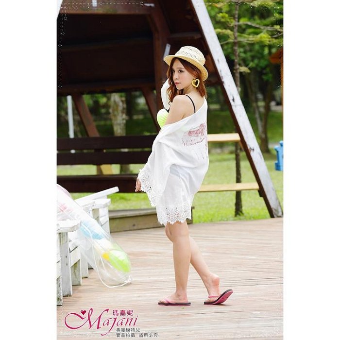 [瑪嘉妮Majani] 日系中大尺碼泳衣泳裝配件 -大尺碼 超寬鬆 比基尼外罩衫 特288 bs-204 | Yahoo拍賣