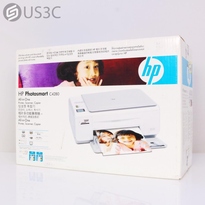 【US3C-高雄店】【一元起標 全新未拆】HP Photosmart C4280 多功能印表機 掃瞄器 影印機 熱感應式噴墨列印 平台式掃描 ...