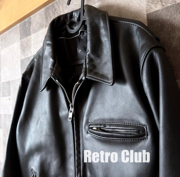 Retro CLUB【一元起標】【二手】美國品牌 Schott 642 美國製 黑色 牛皮革 騎士皮衣外套 K25921 | Yahoo拍賣