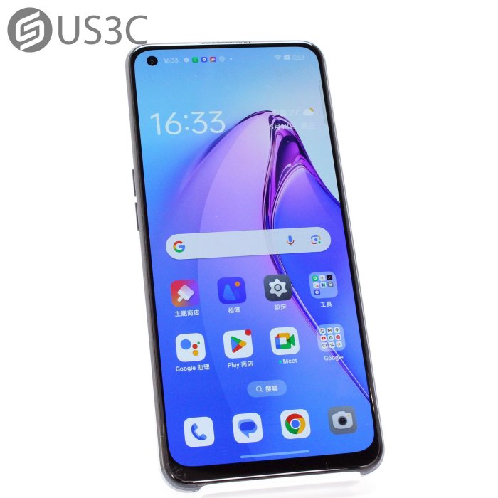 【US3C-台南店】【一元起標】OPPO Reno 8 8G/256G 5G CPH2359 6.4吋 微光黑 90Hz螢幕 一體成型流線機身 ...