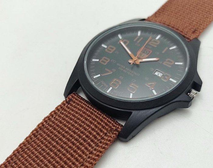 【timekeeper】 全新軍事風Soki霧黑大錶徑日期顯示石英錶(黑面) | Yahoo拍賣