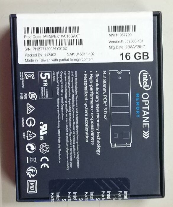 @淡水無國界@ M.2 Intel Optane-MEMPEK1W016GAXT 16G 硬碟加速器 硬碟加速 16GB | Yahoo拍賣