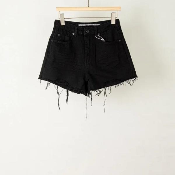 小V私家~ alex wang 2025新款 磨毛破邊 女の個性時尚鬚邊牛仔短褲 3色 (U1994) | Yahoo拍賣