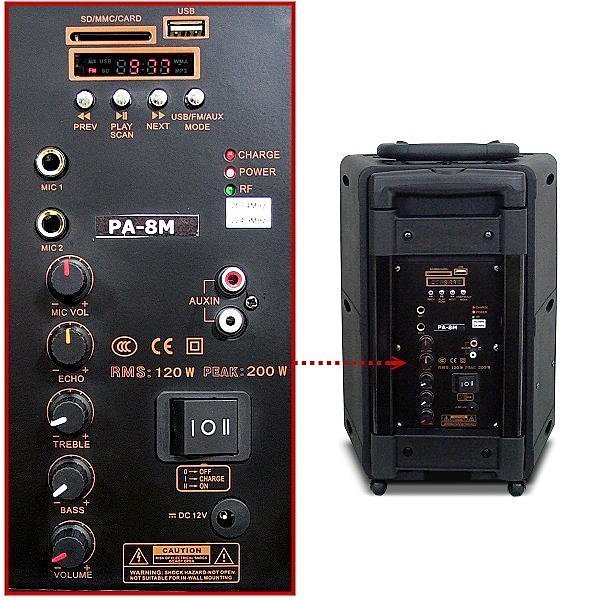 【欣晟電器】北車店家PA15-04，USB/藍芽播放/150W輸出/雙頻無線麥克風/專業攜帶式手提教學無線擴音機/擴音器 | Yahoo拍賣