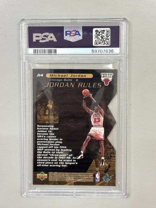 1998 OVATION JORDAN RULES MICHAEL JORDAN 喬丹經典金版切割特卡 PSA7 (倫) | Yahoo拍賣