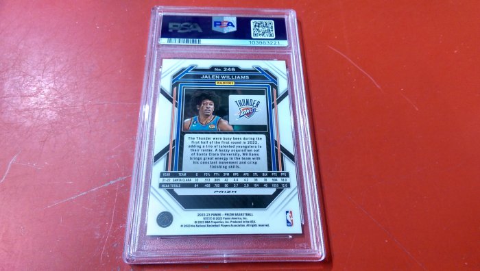 J45】22-23 Prizm【Jalen Williams】PSA 9 Silver銀亮 RC 新人鑑定卡 | Yahoo拍賣