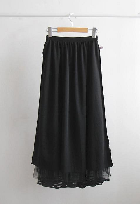 Bellee 正韓 可愛茱麗葉下擺緞帶波浪雙層紗裙 (2色) 【0325-17】 | Yahoo拍賣