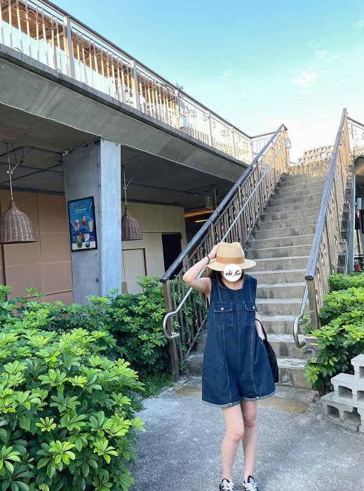 ＊EBO_KR＊韓 【新品首刊現貨衝量優惠】每週限時 優先必買 $1180→922 顯瘦深藍車線牛仔背心連身褲 | Yahoo拍賣