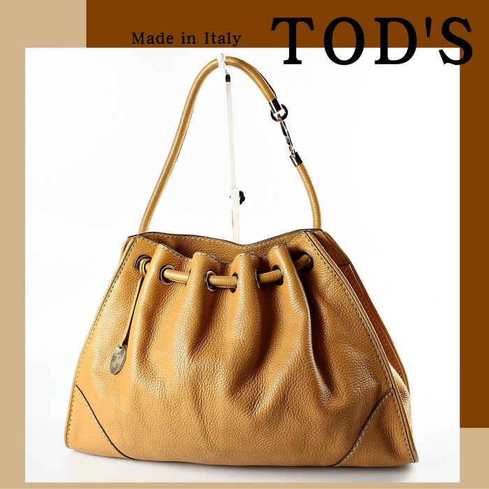 【桑園の】二手真品 TOD'S 義大利製 頂級厚牛皮 三角包型 肩背包 D 4089 | Yahoo拍賣