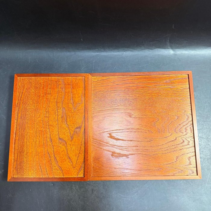 【藏舊尋寶屋】老日本 木紋木胎 花卉蒔繪風托盤/長方形茶盤 共3入 附紙盒※0611423-13N※ | Yahoo拍賣