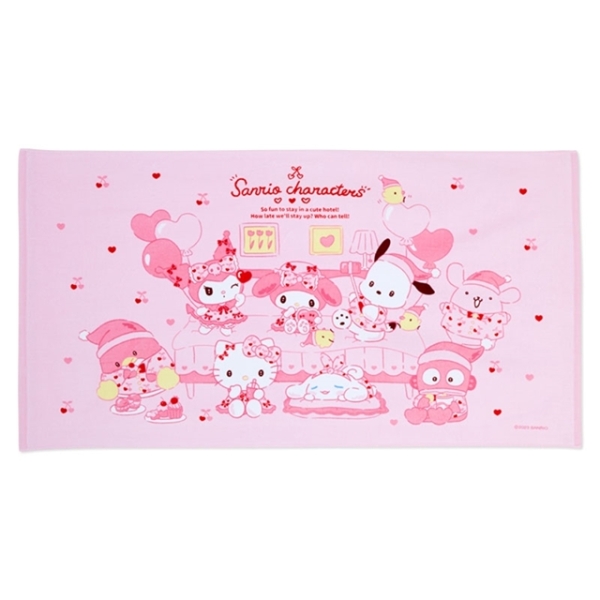 小禮堂 Sanrio大集合 棉質浴巾 150x80cm (戀愛睡衣派對) 4550337-821190 | 文創小物 | Yahoo購物中心