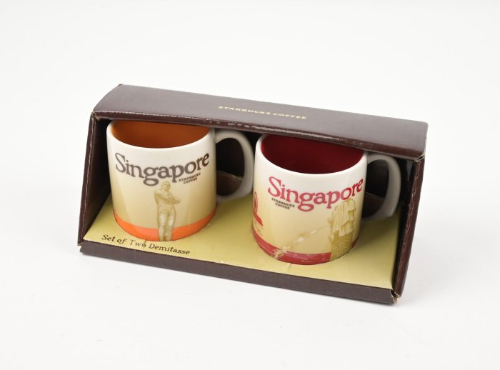 《玖隆蕭松和 挖寶網T》陶瓷 STARBUCKS 星巴克 89ml Singapore 新加坡 城市杯 把杯 濃縮咖啡杯 杯組 盒裝 (11665) | Yahoo拍賣