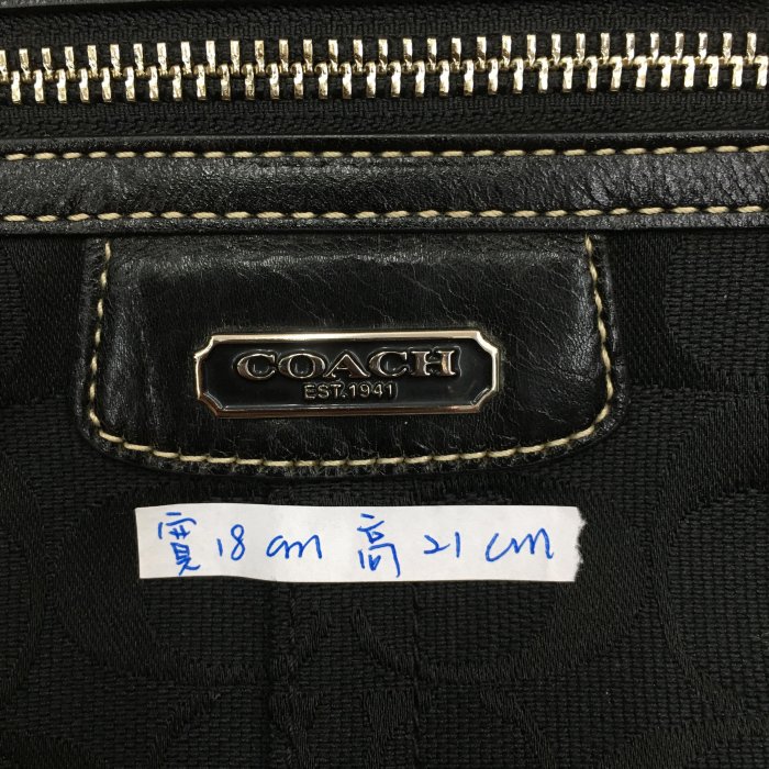 【愛莎＆嵐】COACH 女 黑色LOGO單肩包/18*21 11407 24(限小綿下單)490 | Yahoo拍賣