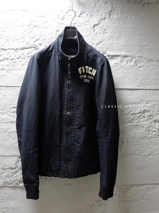CA 美國麋鹿 Abercrombie & Fitch 深藍 休閒夾克 L號 一元起標無底價C877 | Yahoo拍賣