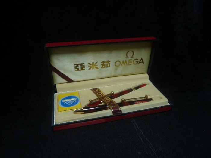 【阿輝の古物】文具/鋼筆_亞米茄 OMEGA 鋼筆 原子筆_盒裝_德製_有使用痕跡_#E29 | Yahoo拍賣